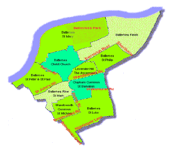 Parish Boundaries - St Mary's Battersea