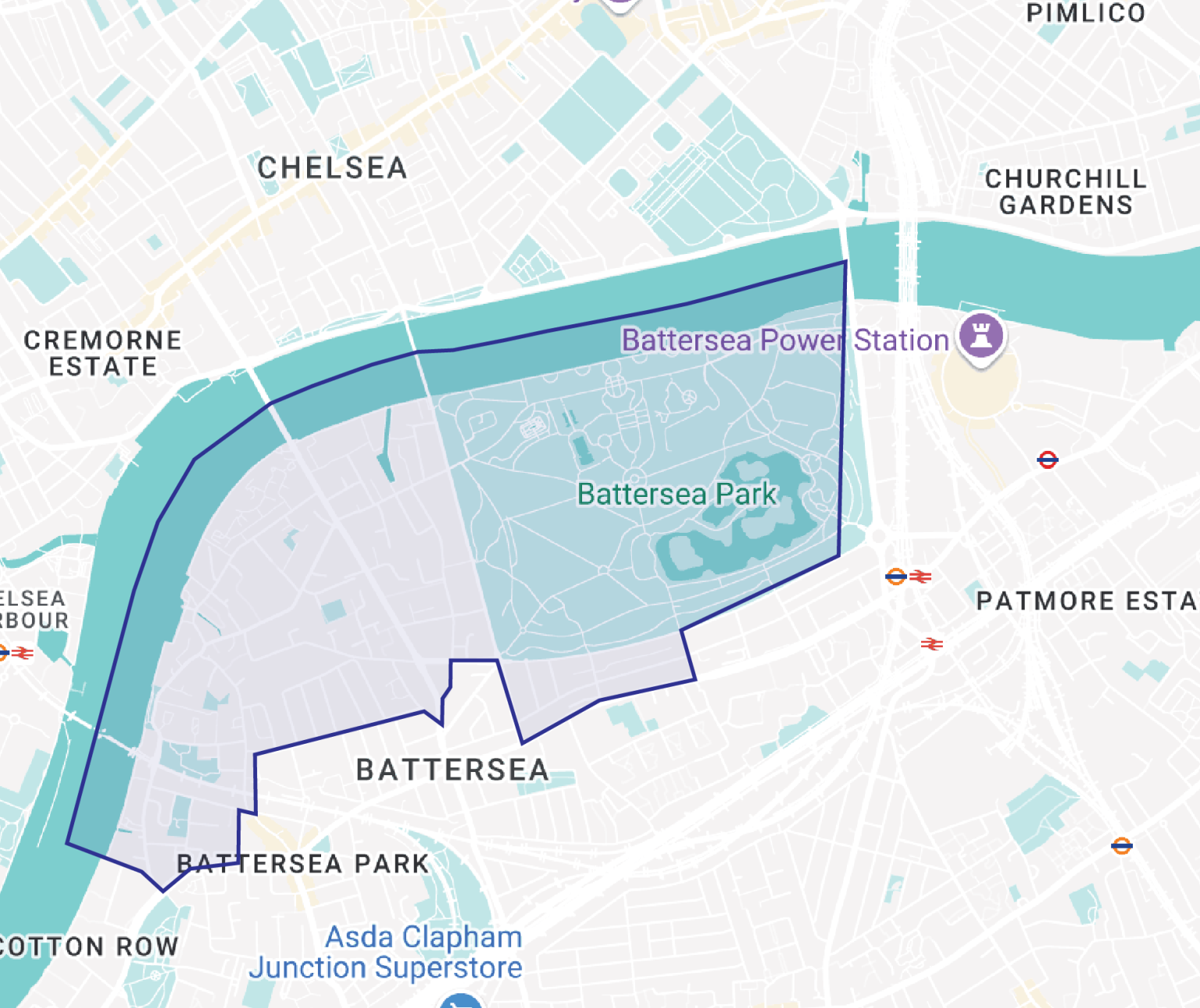 Parish Boundaries - St Mary's Battersea
